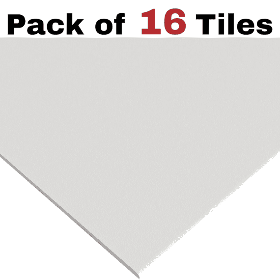 Suspended Ceiling Tiles Vinyl Laminated EasyClean & Wipeable 595mm x 5 ...