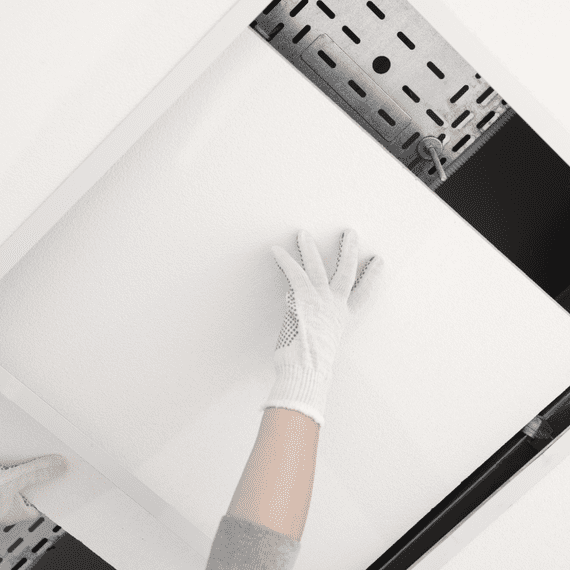 Suspended Ceiling Tiles Vinyl Laminated EasyClean & Wipeable 595mm x 5 ...